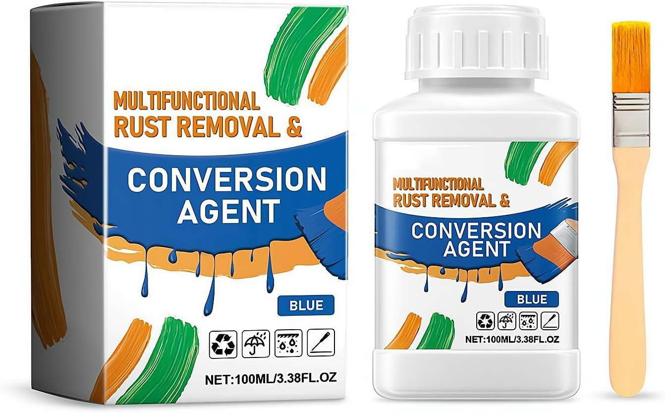 Multi-Functional Rust Converter Set, Heavy-Duty Metal Rust Remover and ...