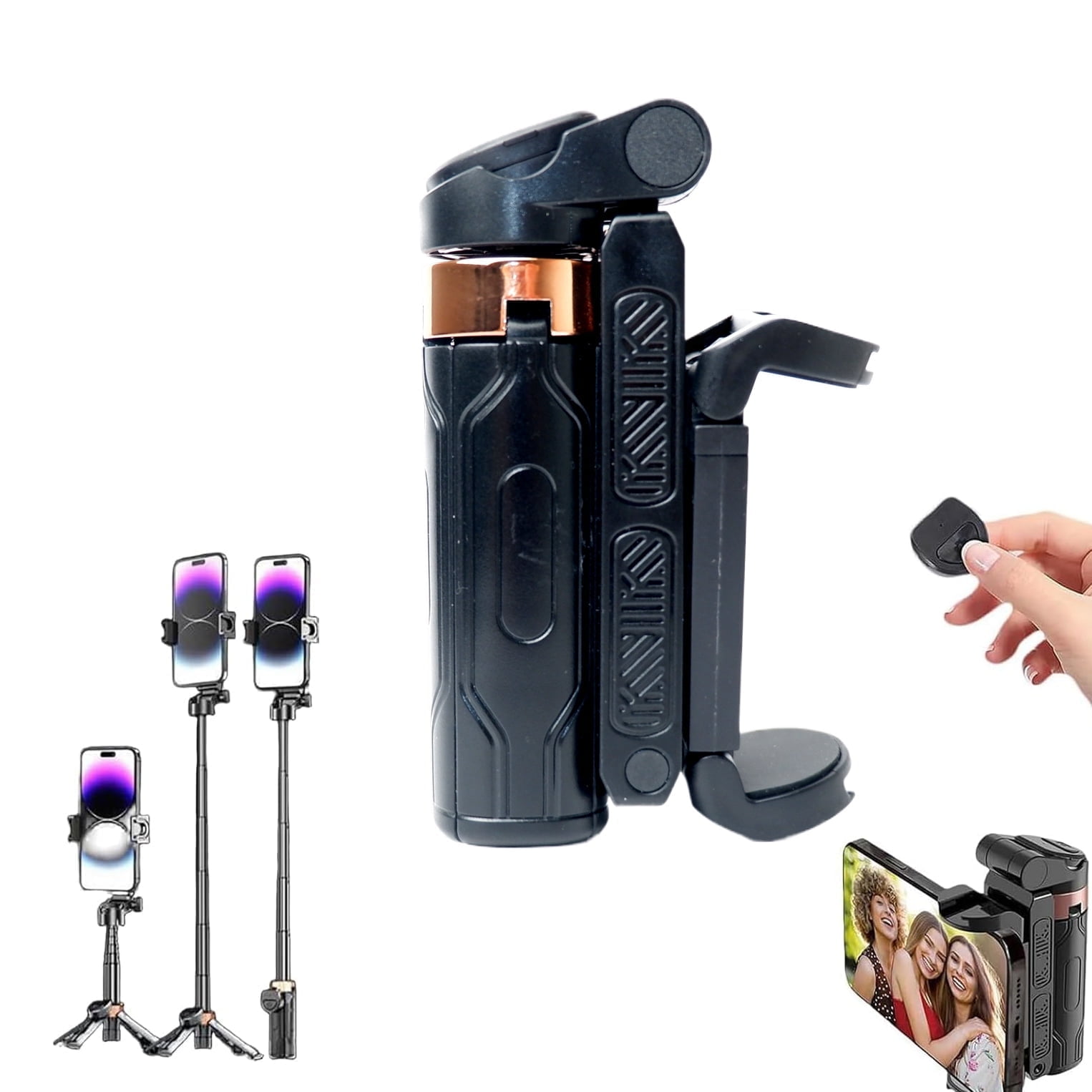 Multi-Functional Selfie Stick – Adjustable Clip, Foldable Mobile ...