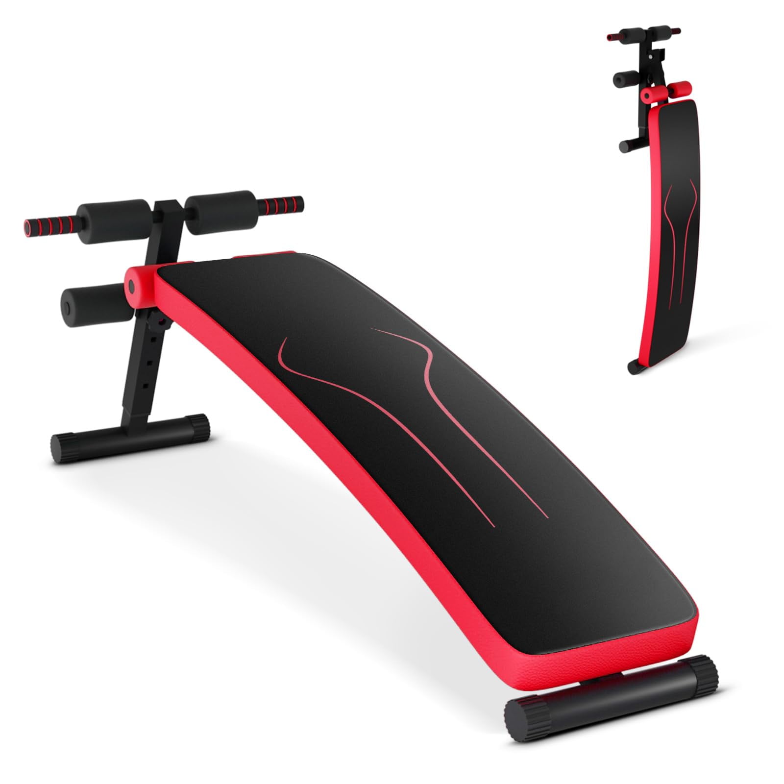 Multi-Functional Sit Up Bench, 4-Level Incline Decline Adjustable Ab ...