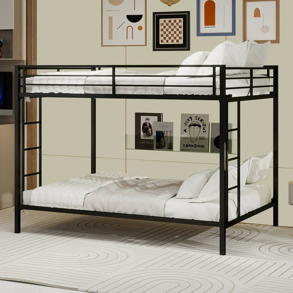 Multi-Functional Square Tube Iron Bunk Bed, Robust Metal Frame Resists ...