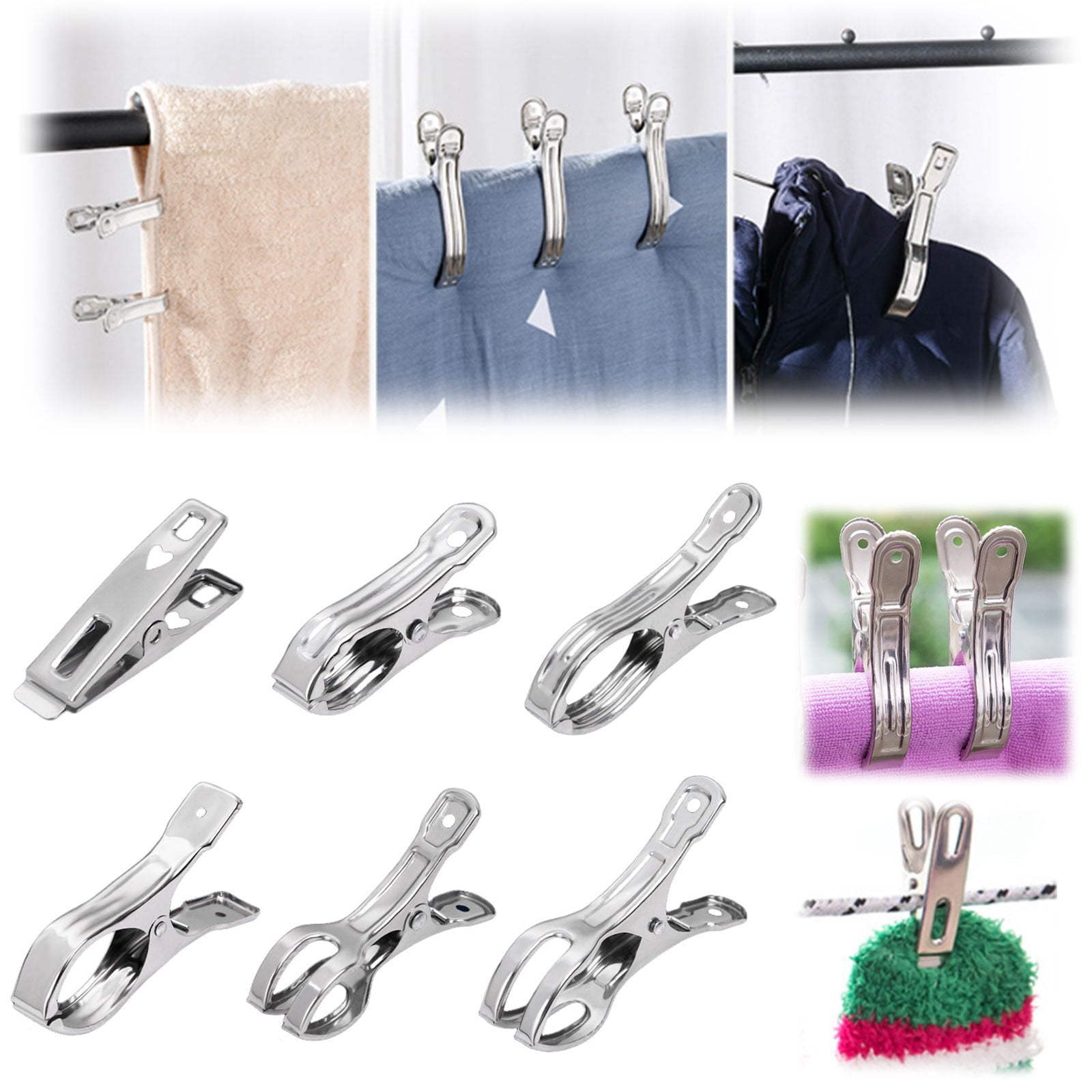 Multi Functional Stainless Drying Clamp Household Multi Model Clothes ...