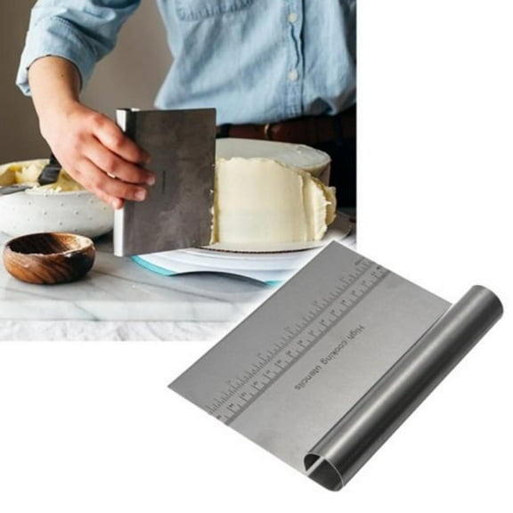 Professional 2-in-1 Stainless Steel Dough Cutter & Scraper - Heavy Duty ...