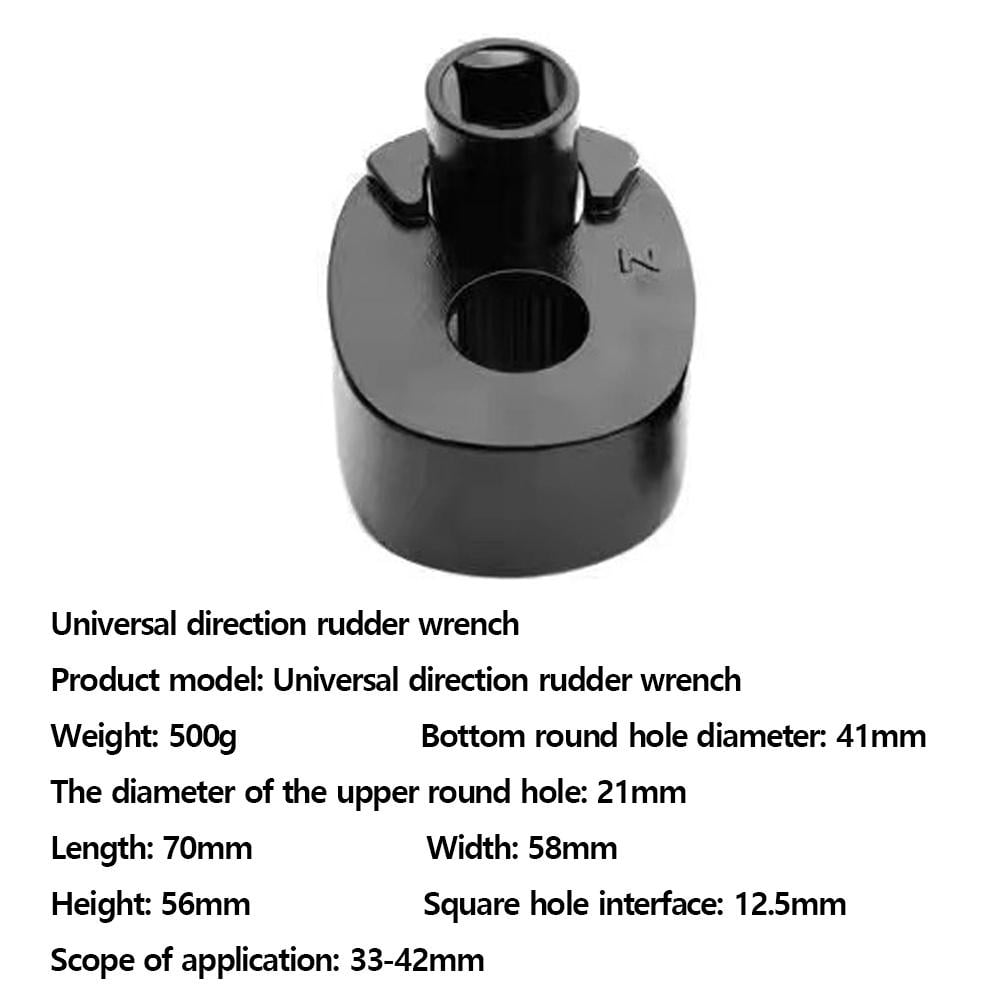 Multi-Functional Steering Wheel Rudder Stock Wrench: Chrome-Vanadium ...