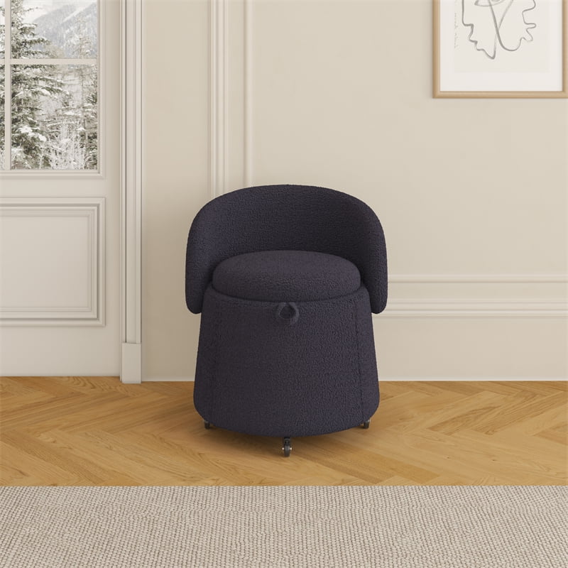 Multi-Functional Stool can be Moved for Storage,Teddy Fleece Bedroom ...