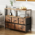 Multi-Functional TV Stand and Dresser for Bedroom with 5 Drawers and ...
