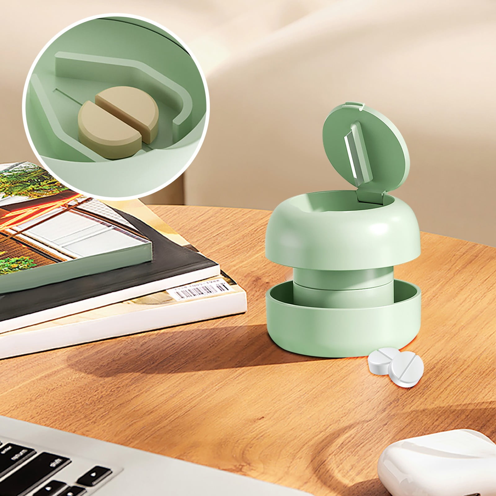 Multi Functional Tablet Grinder & Cutter - Portable Pill Crusher with ...