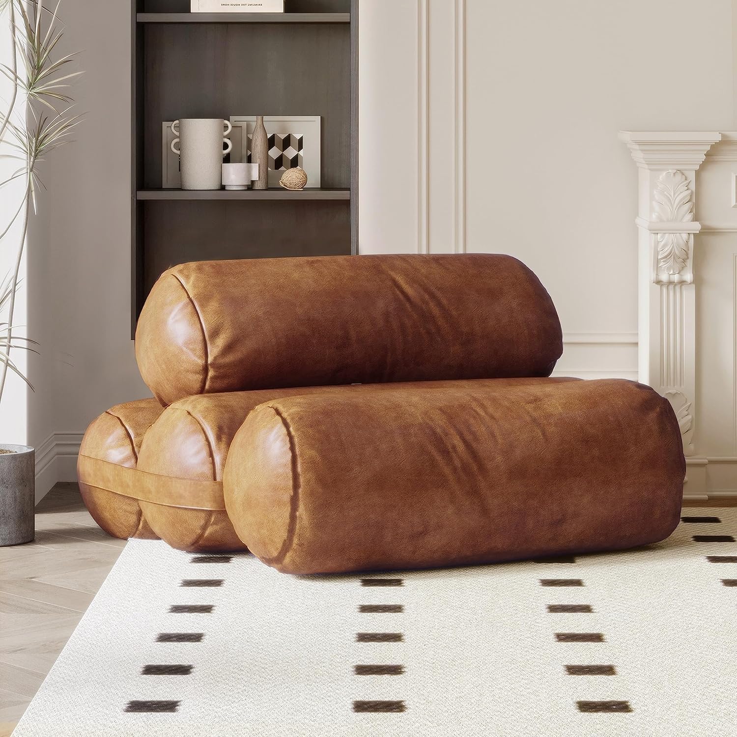 Multi-Functional Technology Cloth Cylindrical Floor Seating Sofa, Large ...