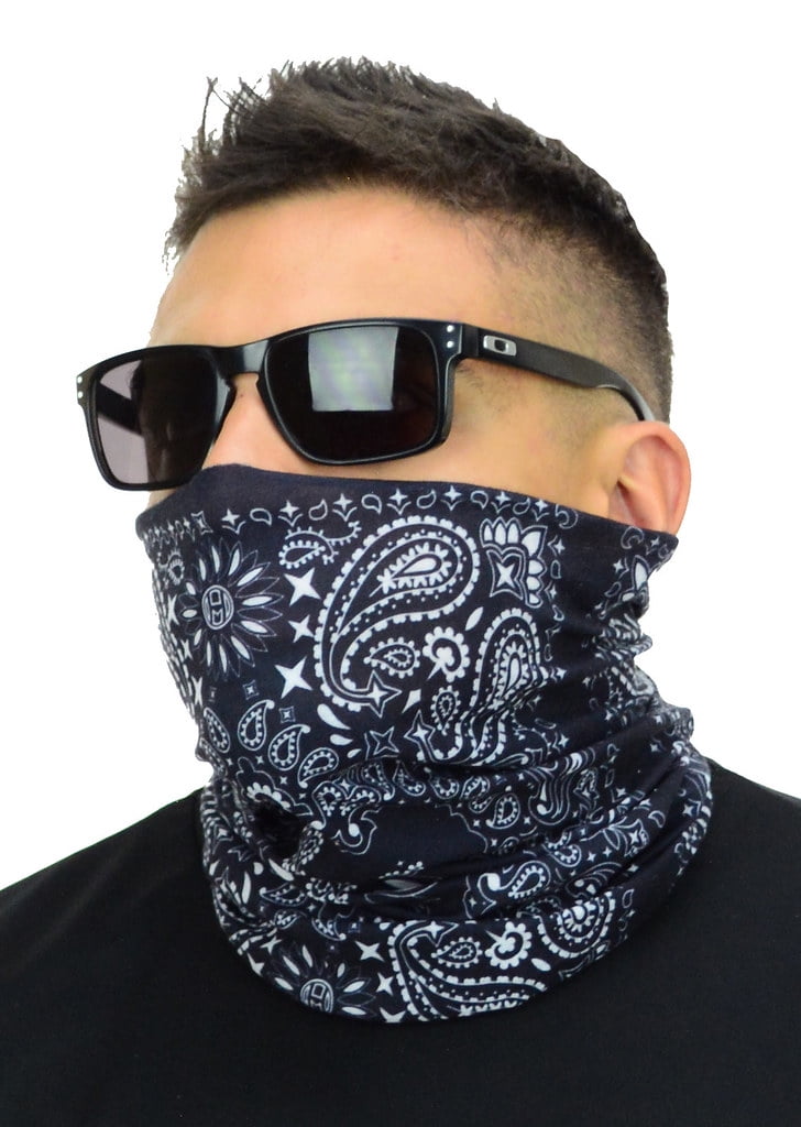 Multi Functional Tube Bandana | Classic Paisley Bandana Pattern - 3PK ...