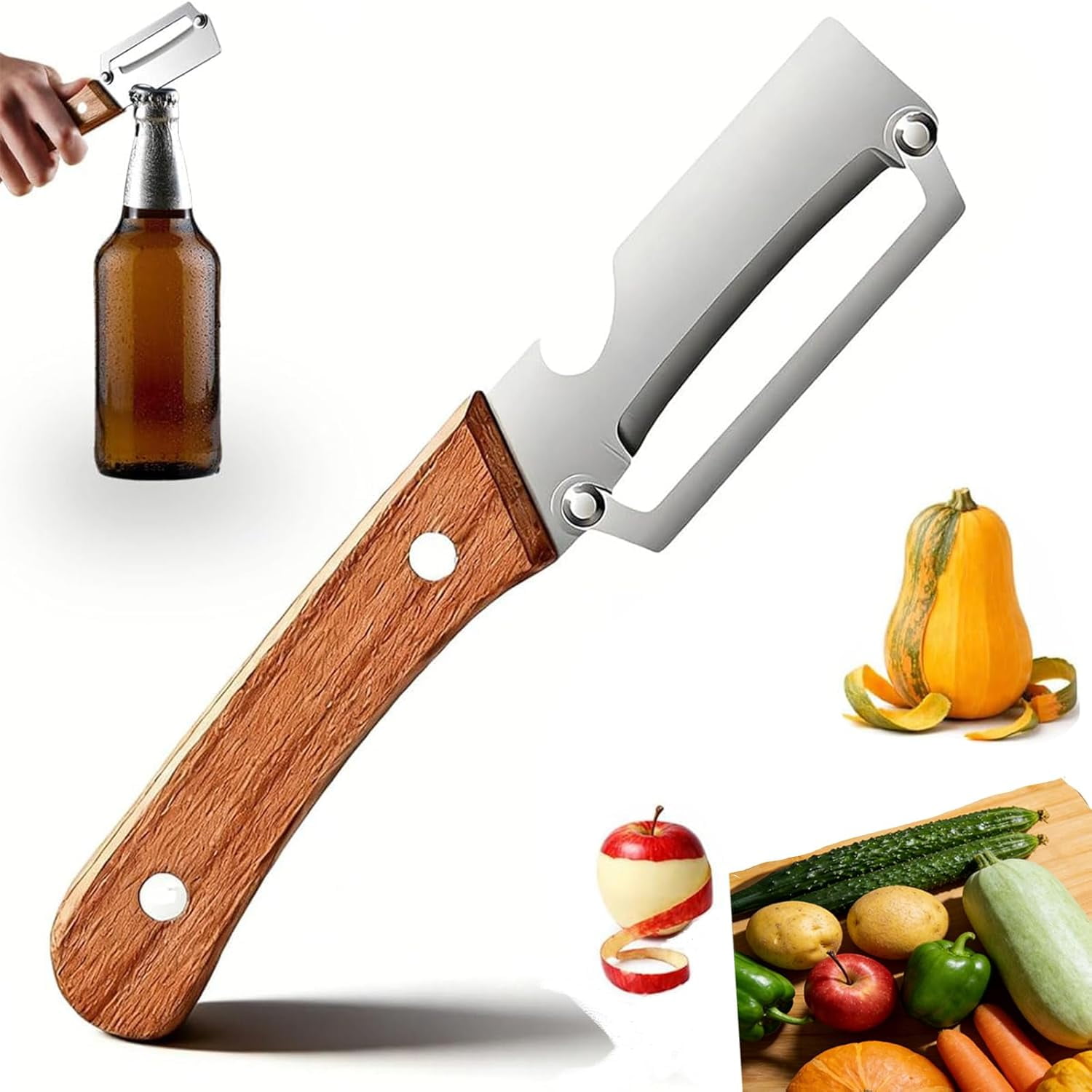 Multi Functional Vegetable Peeler, 2-in-1 Kitchen Peeler with Ultra ...