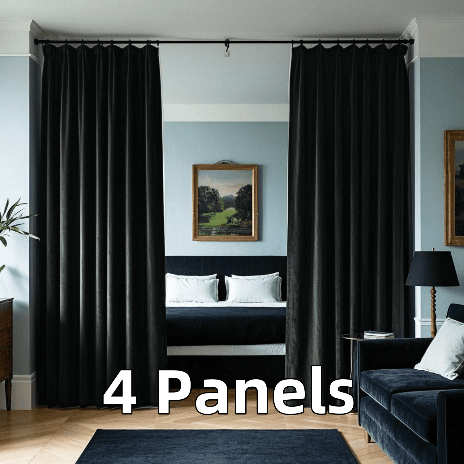 Multi-Functional Velvet Curtains with Rod Pocket for Divide Room ...