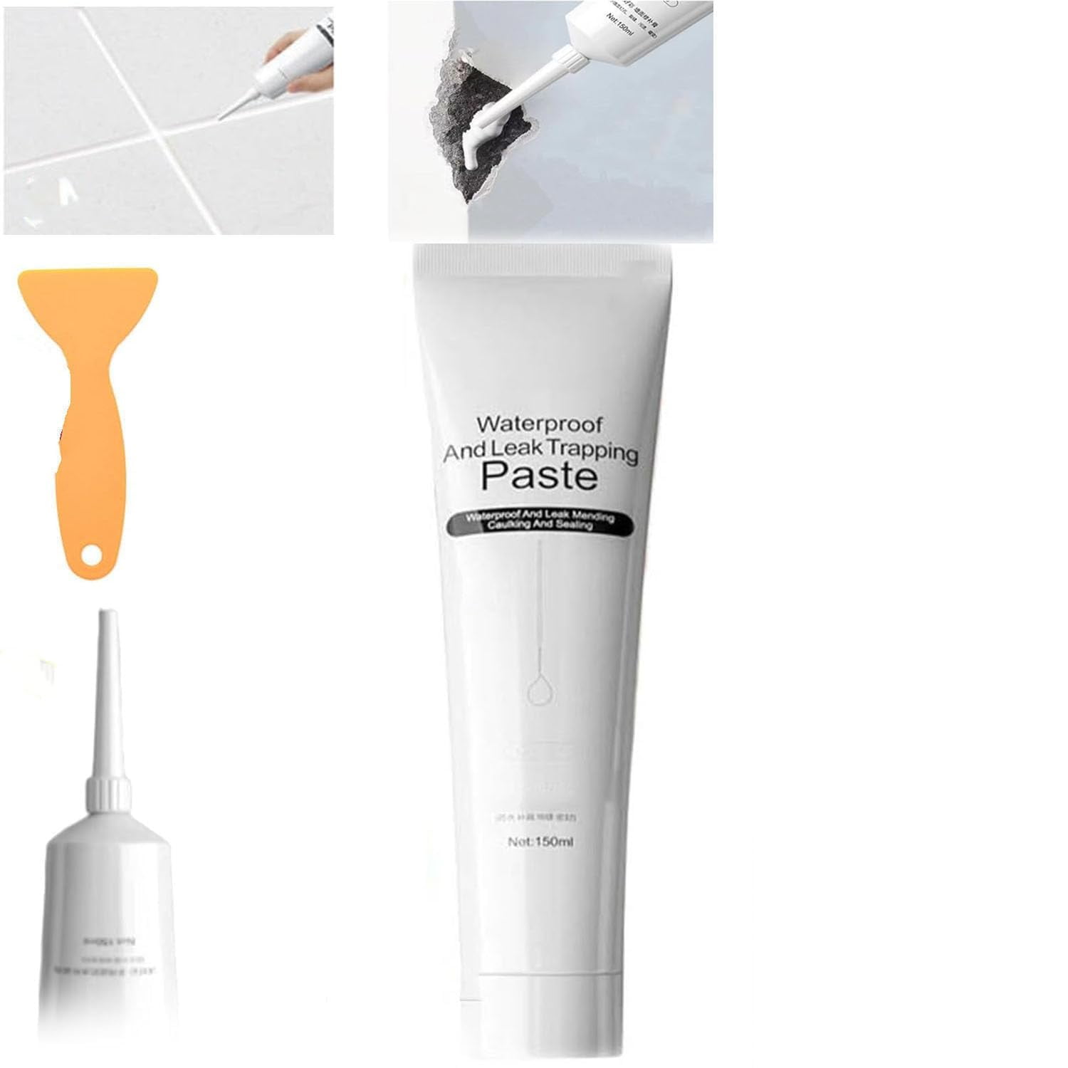 Multi-Functional Water-Based Waterproof Leak Paste,150ml Liquid Rubber ...