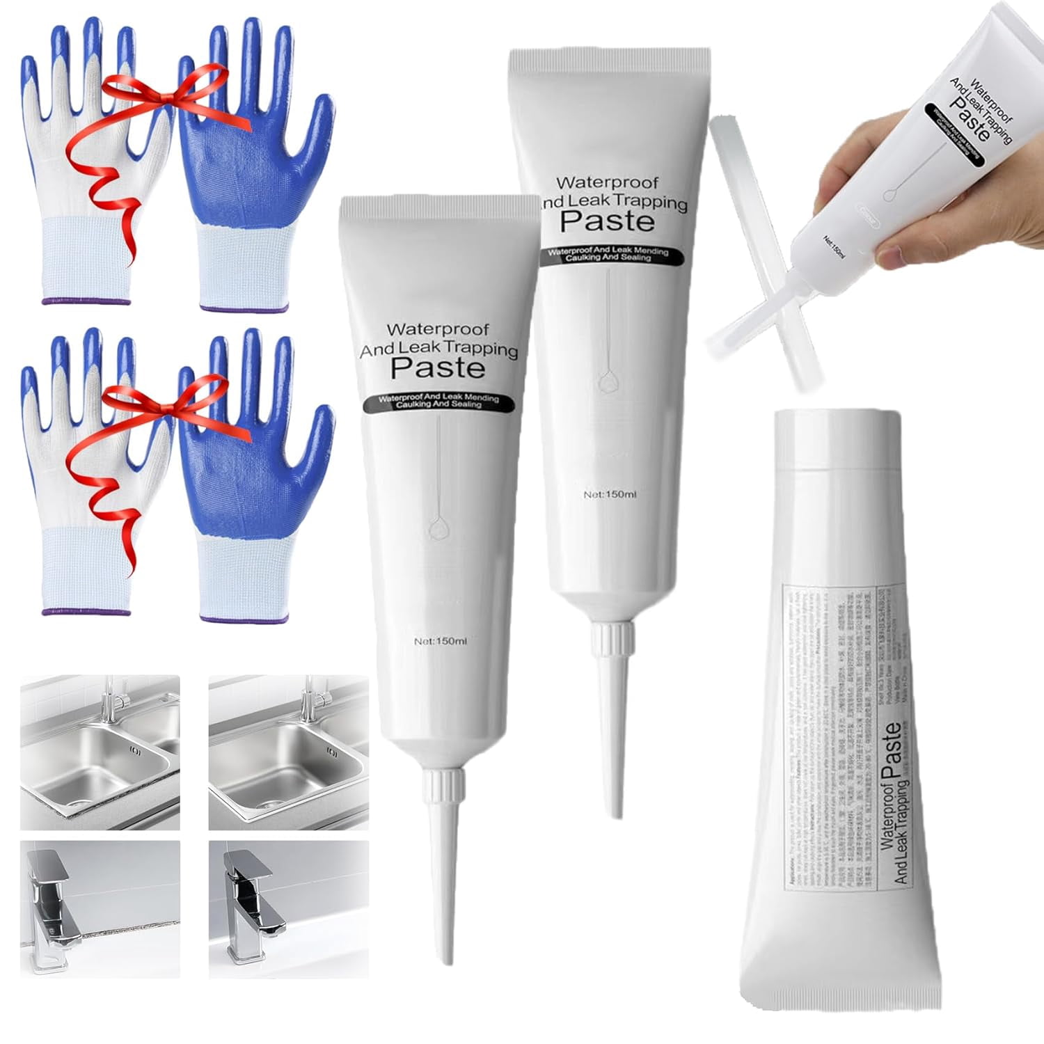 Multi-Functional Water-Based Waterproof Leak Paste, Liquid Rubber ...