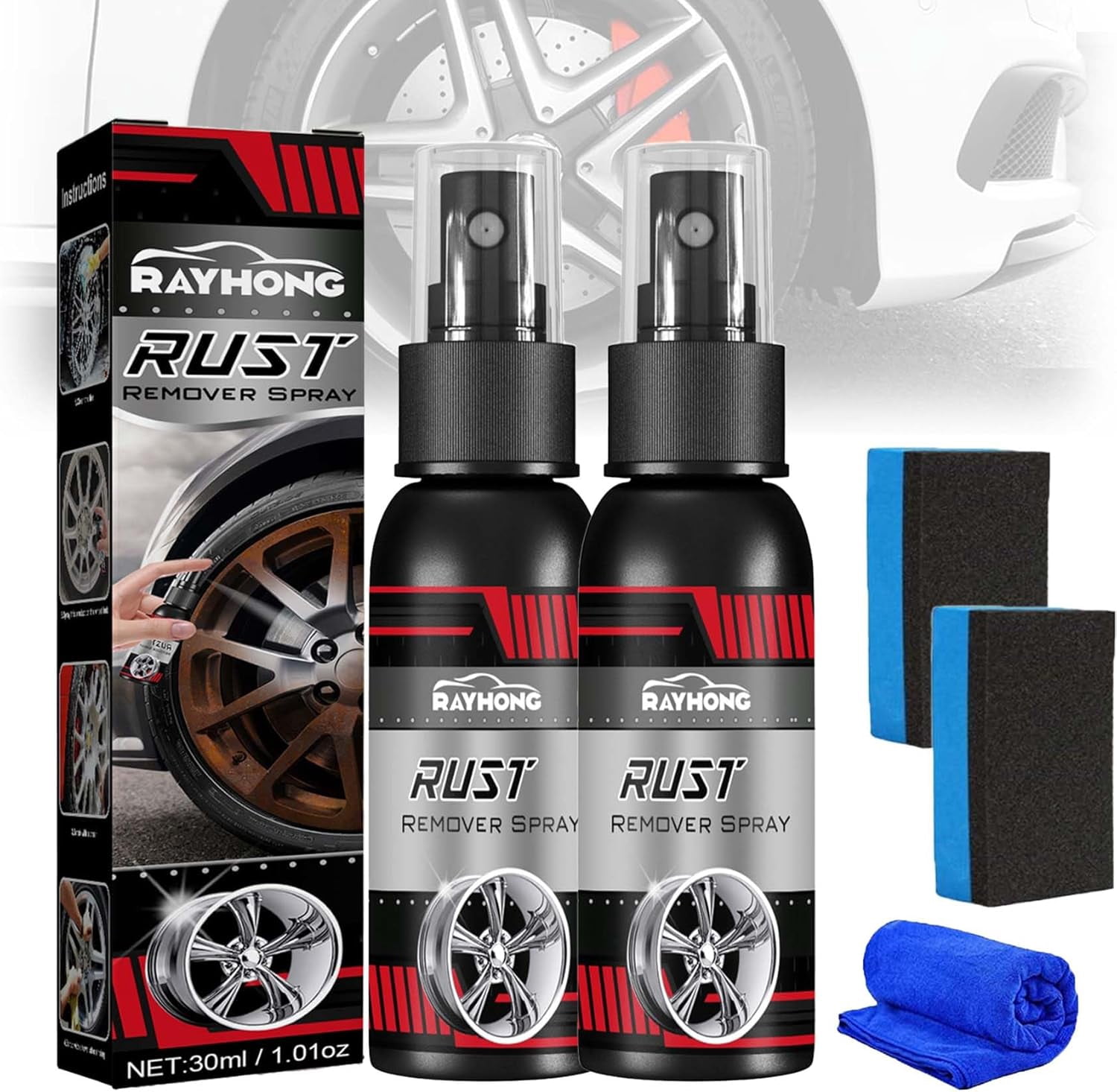 Multi-Functional Wheel Hub Renewal Agent, Rayhong Rust Remover Spray ...