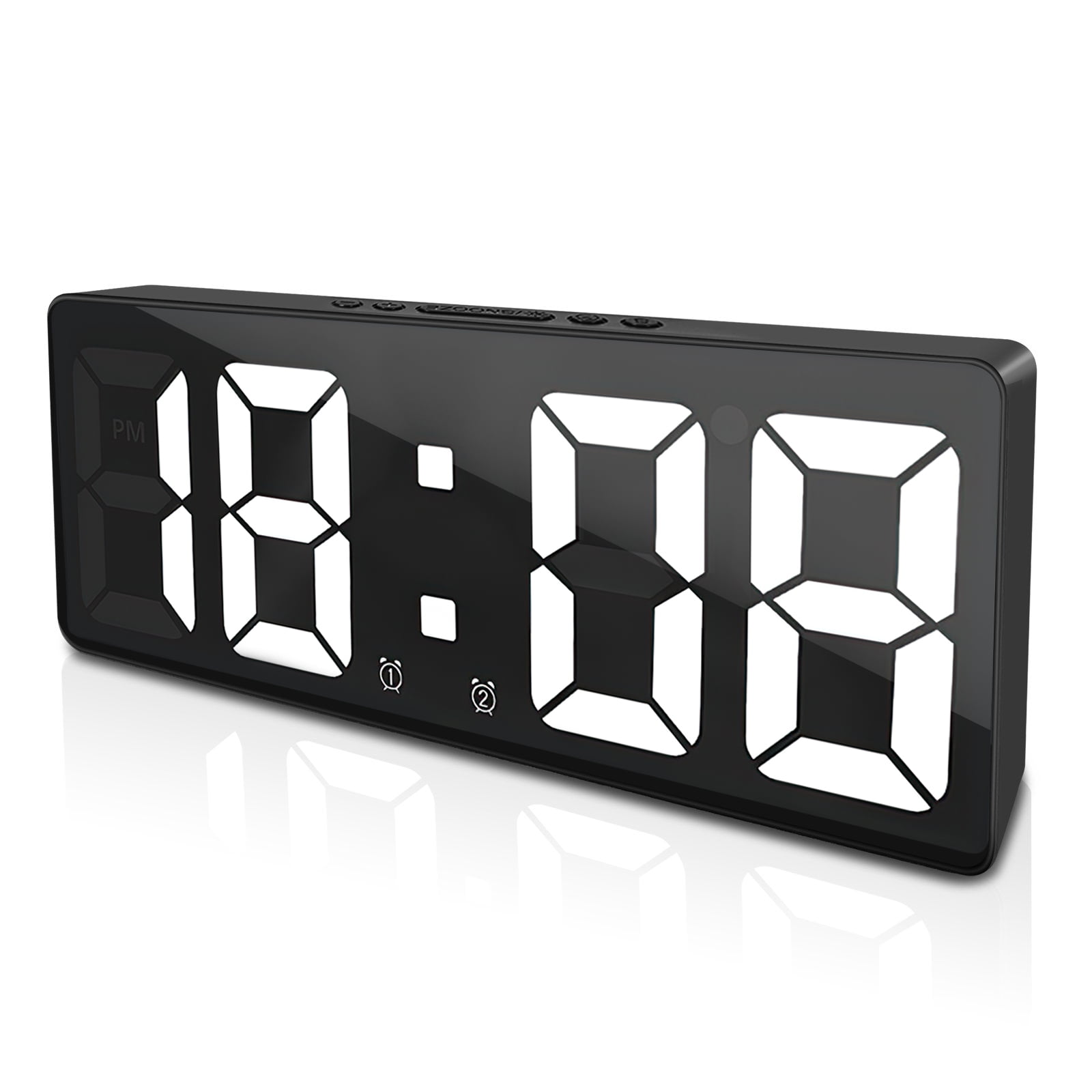 Alarm Clocks for Bedrooms, Digital Clock, Loud LED Big Display Clock ...