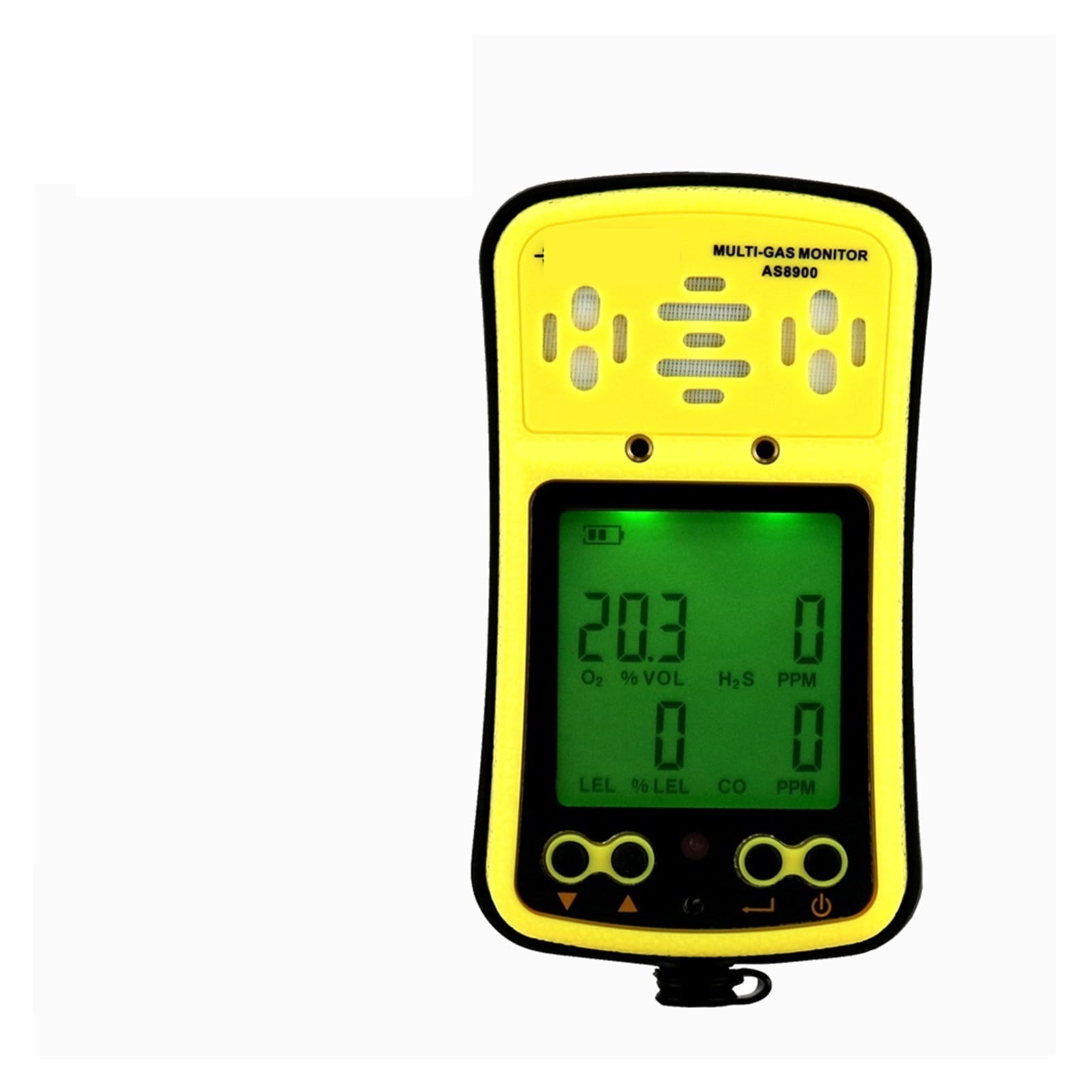 Multi Gas Monitor Handheld Gas Detector Oxygen O2 Hydrothion H2S Carbon Monoxide CO Combustible ...