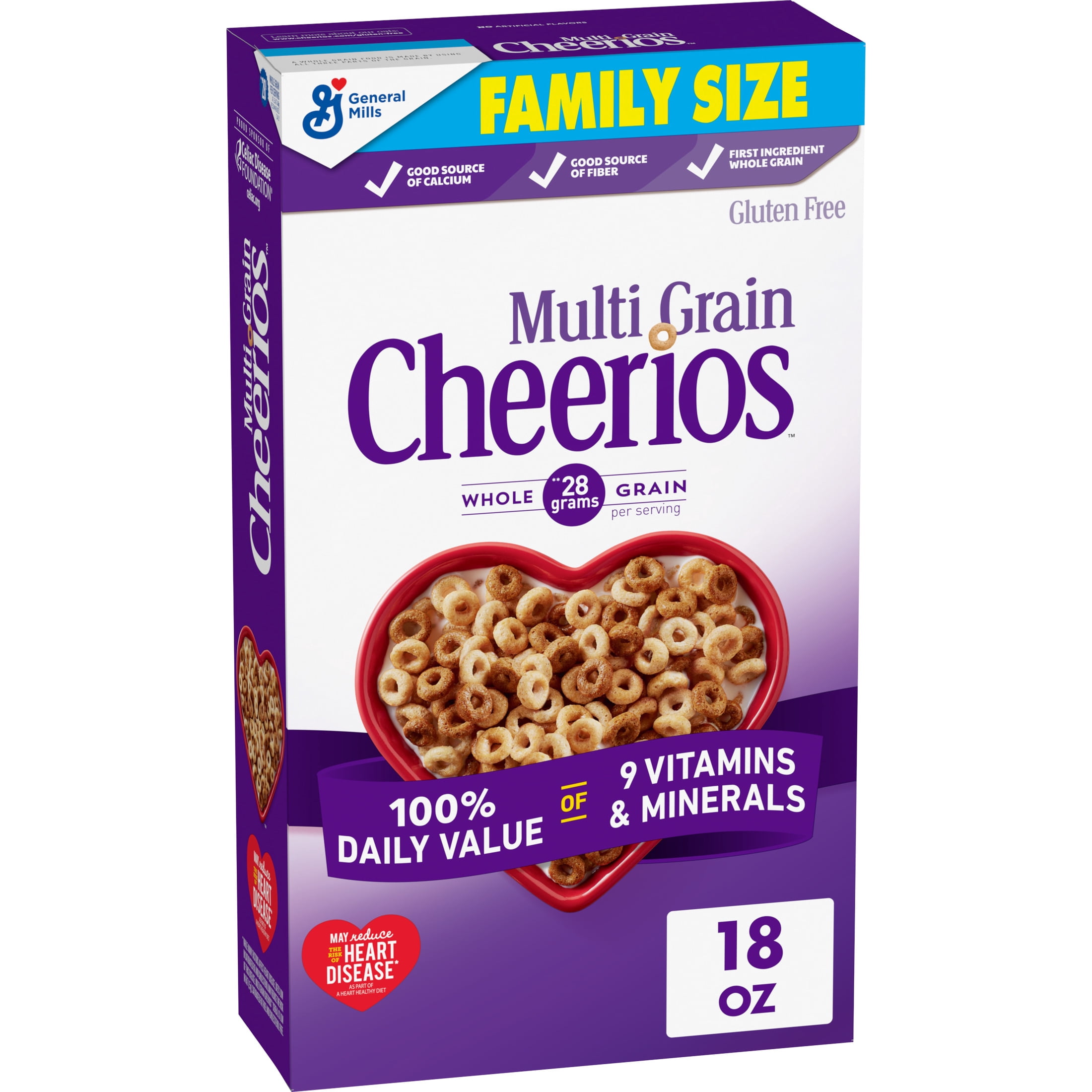 General Mills Large Family Size Multi Grain Cheerios Heart Healthy ...
