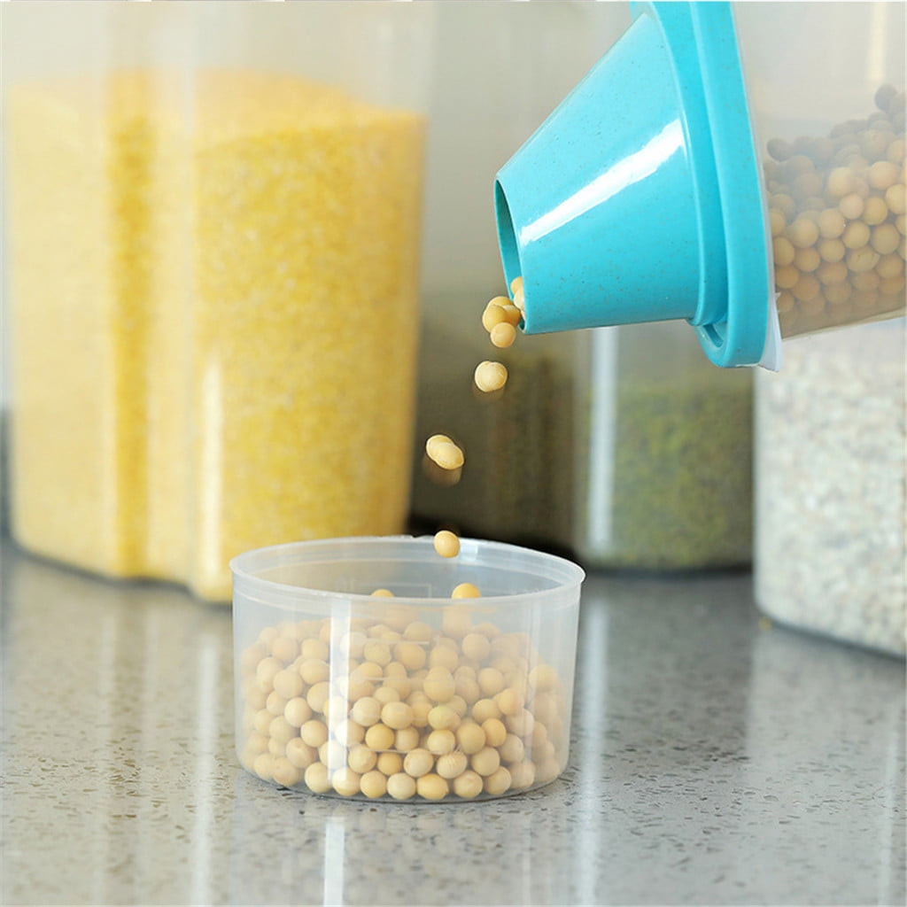 Multi Grain Kitchen Storage Canisters, Food Grade Plastic Sealed Jars ...