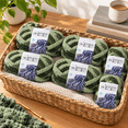 Multi Green 8 Pack Chunky Chenille Yarn For Hand Knitting Crocheting ...