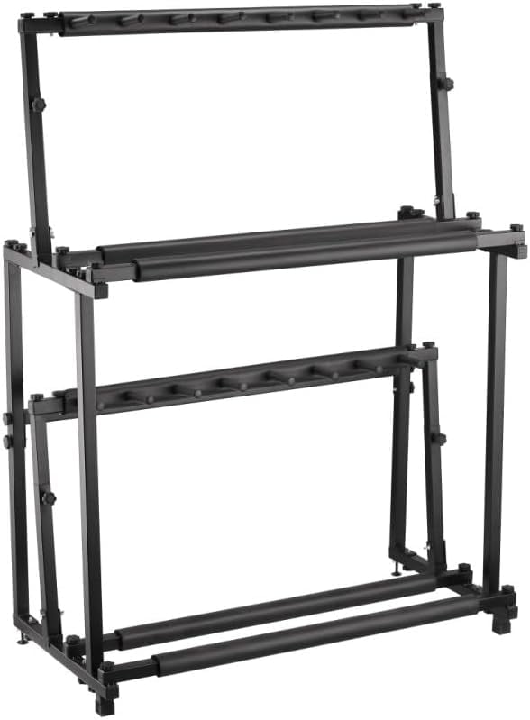 Multi Guitar Stand 2 Tier, 14 Holder Height Adjustable Multiple Guitars ...