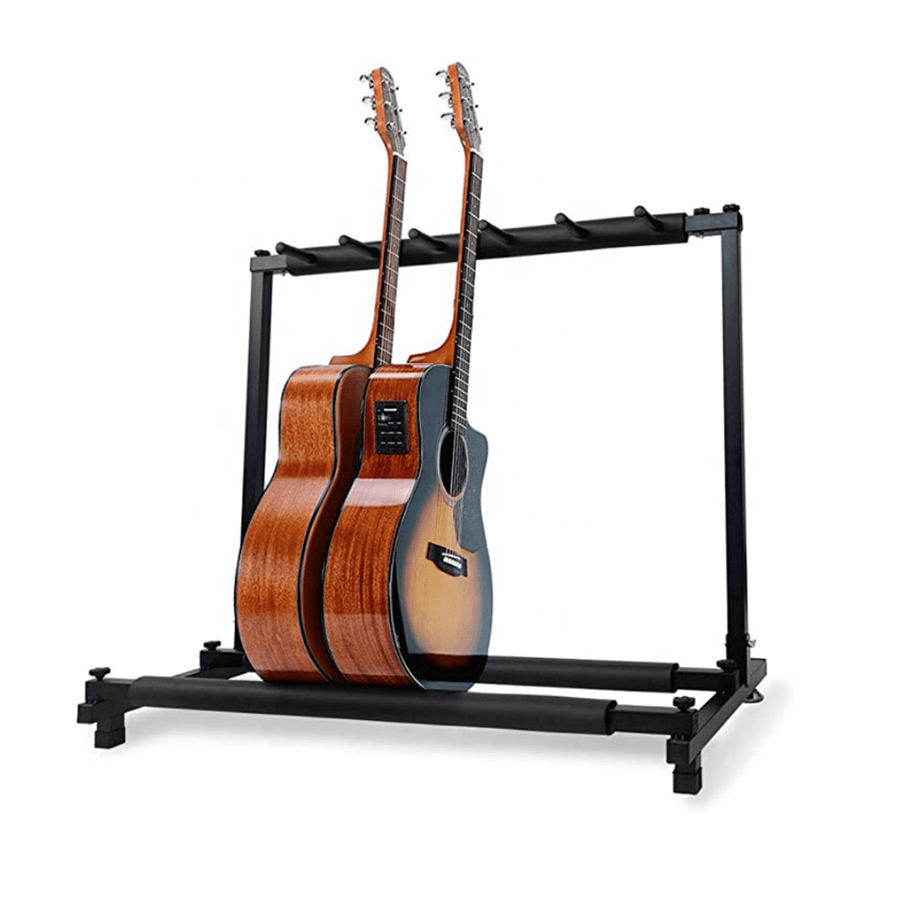 Multi Guitar Stand 5 Holder Instrument Display Rack Folding Stand for ...