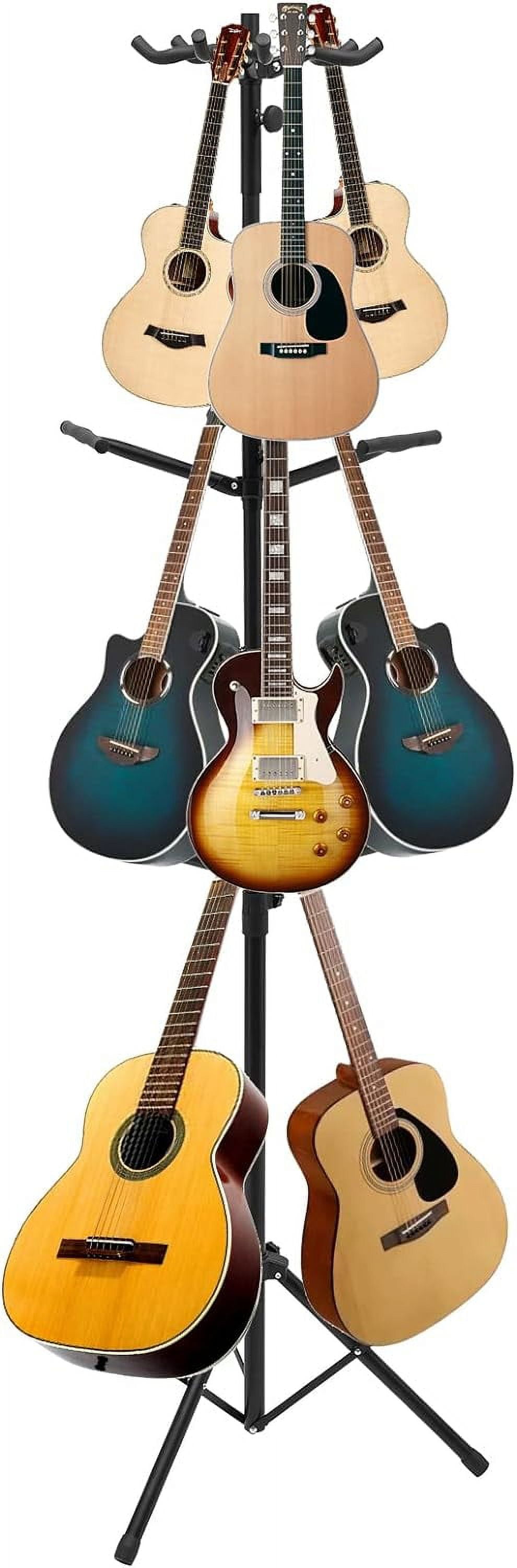 Multi Guitar Stand Rack Vertical Style, 3-Tier Multiple Guitars Stand ...