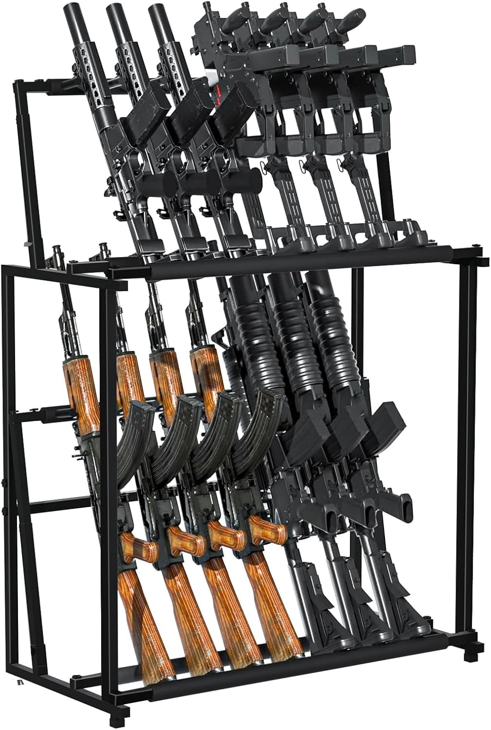 Multi Gun Rack, Folding 14 Gun Standing Floor Gun Display Rack ...