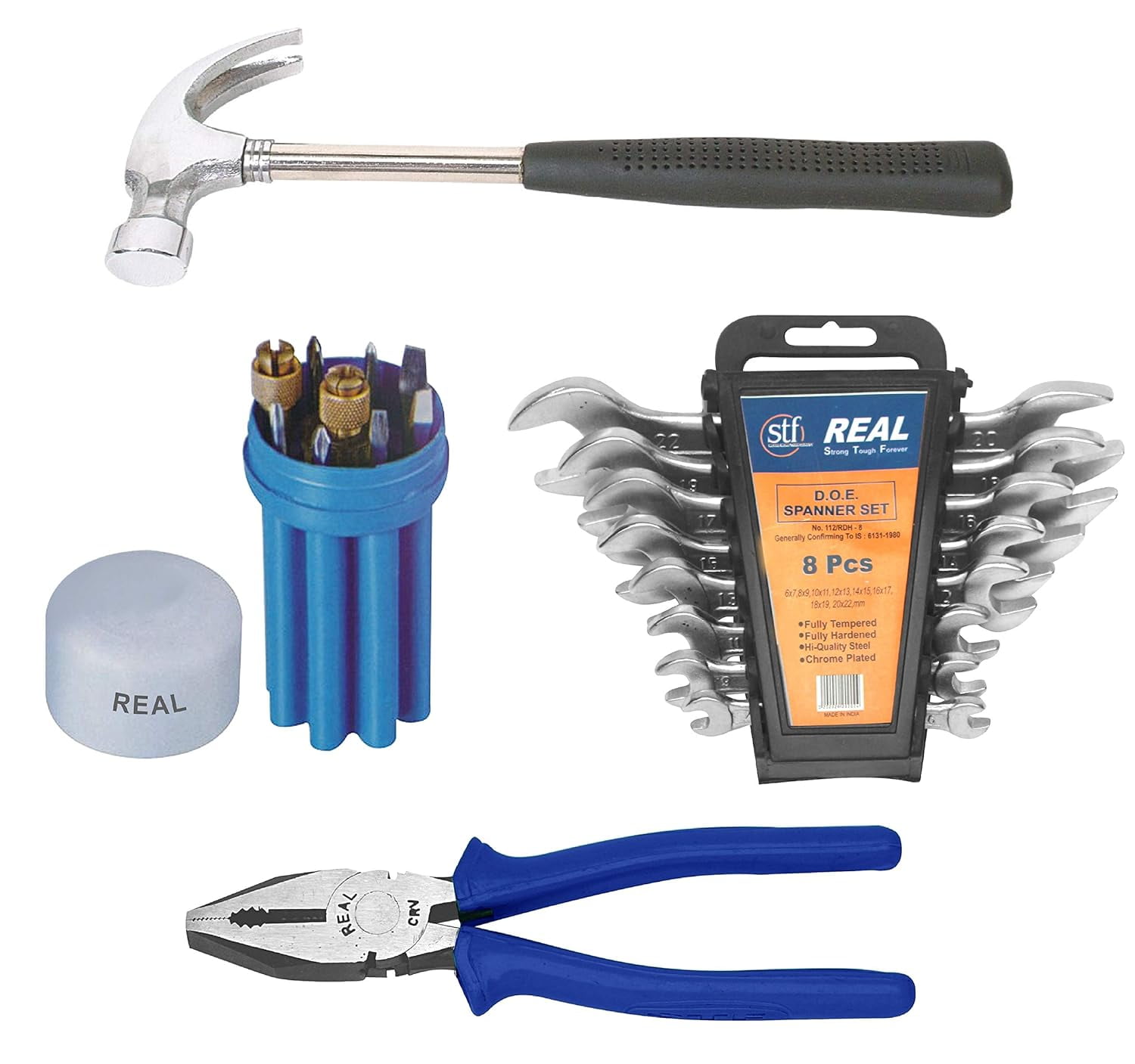 Multi Hand Tool Kit 19 Pieces, 8 Pieces Set Of Double Open End Spanners ...