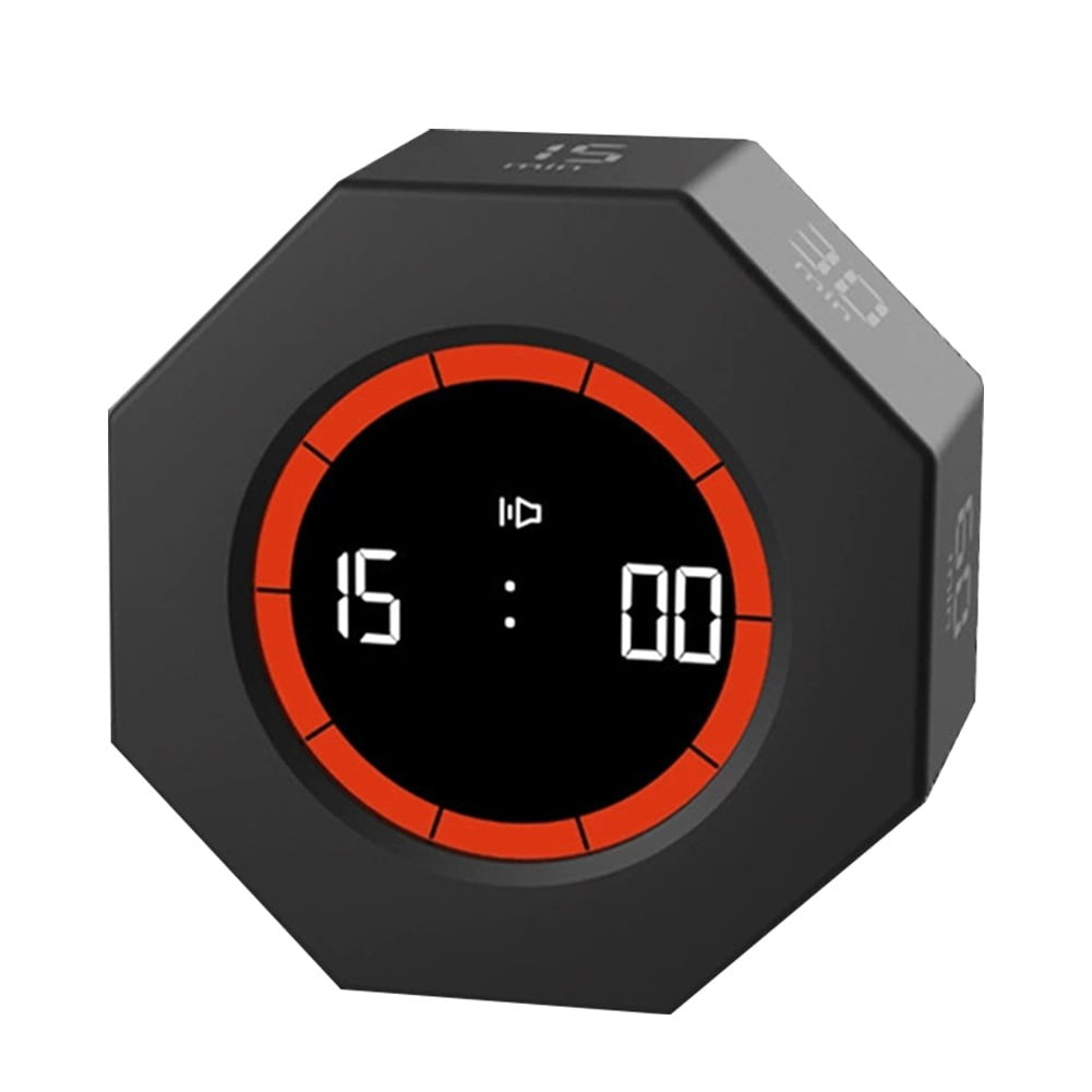 Multi-Hexagon Cube Timer, Gravity Sensor Digital Timer With Led Screen Black YIWEI - Walmart.com