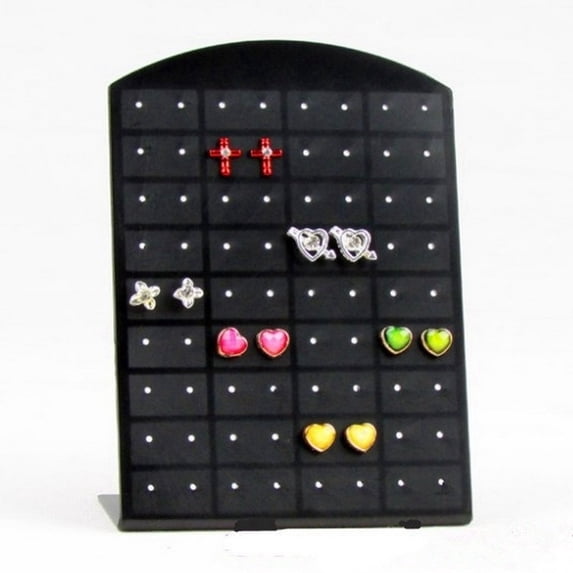 Multi Holes Acrylic Slant Back Earring Display Stands L-shaped Earring ...