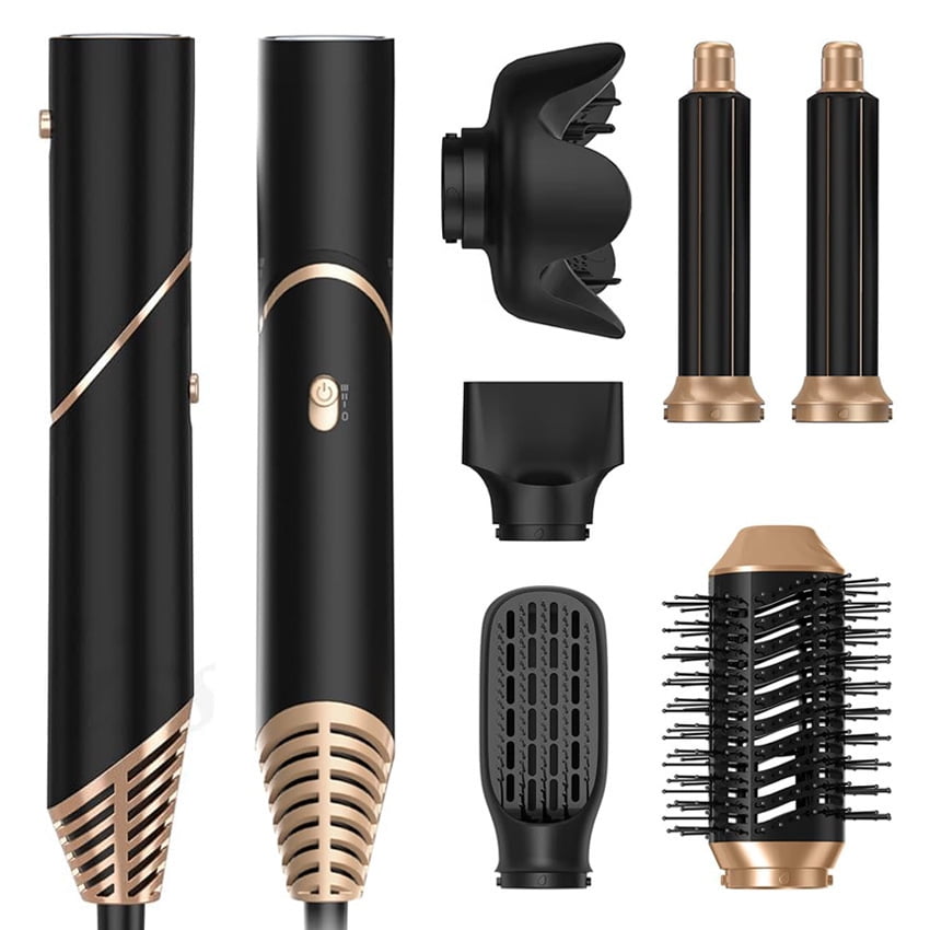 Multi Ionic Hair Dryer Brush Set, 6 in 1 Detachable Hair Styler: Blow Dryer with Diffuser, Ionic ...