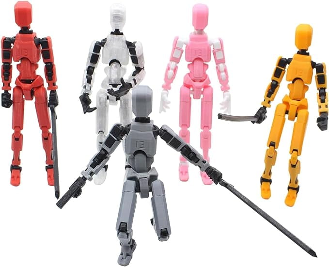 Multi Jointed Action Figures Kids Robot Toy 3D Printed Multi-Jointed ...