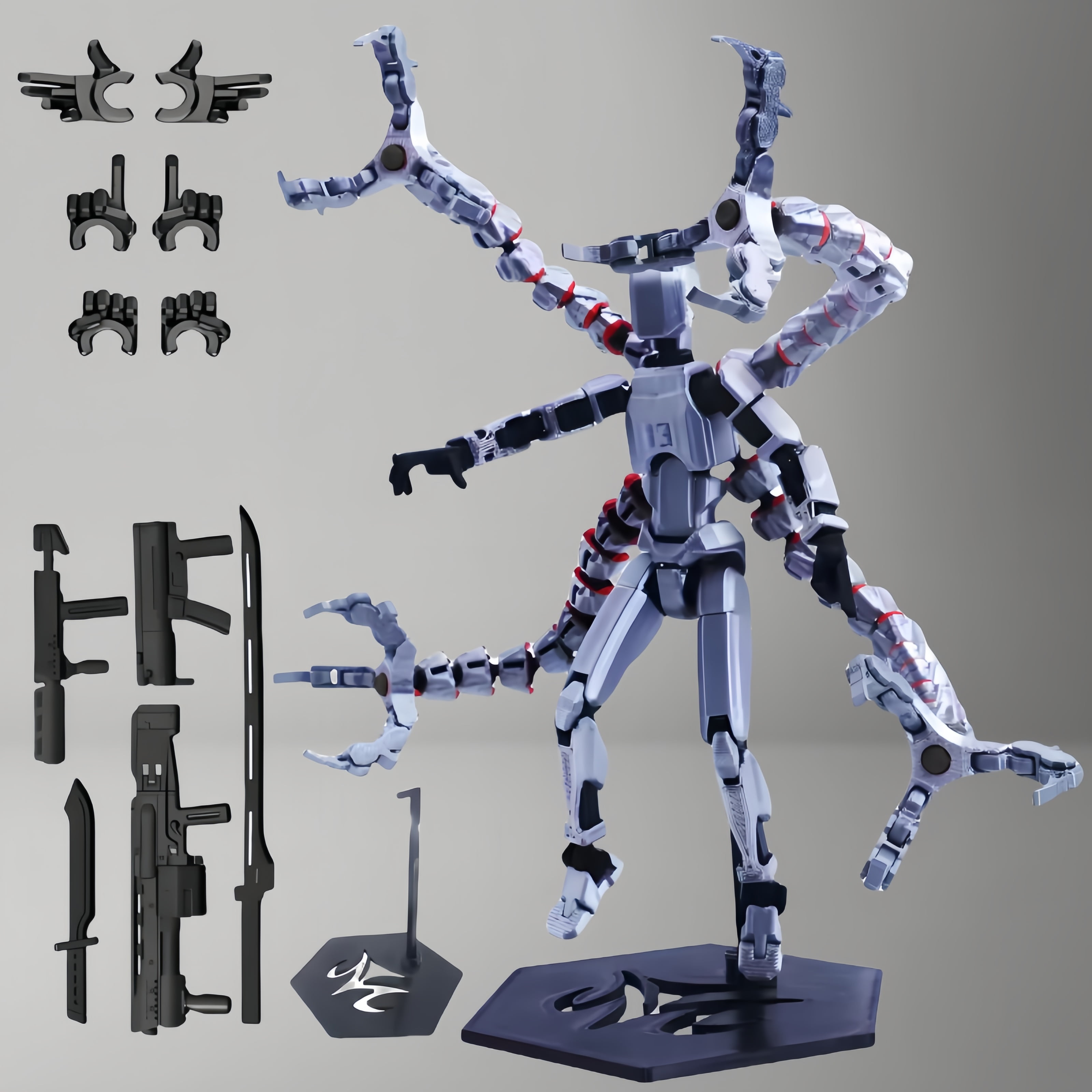 Multi-Jointed Movable Shapeshift Robot 3D Printed Mannequin Dummy Lucky ...