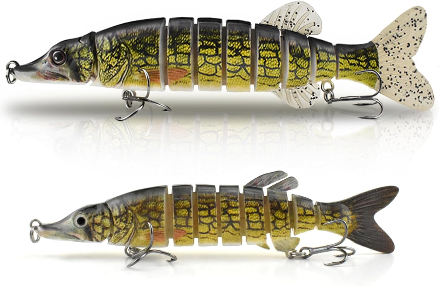Multi Jointed Pike Lures: 8-Segments Fishing Lures for Freshwater ...
