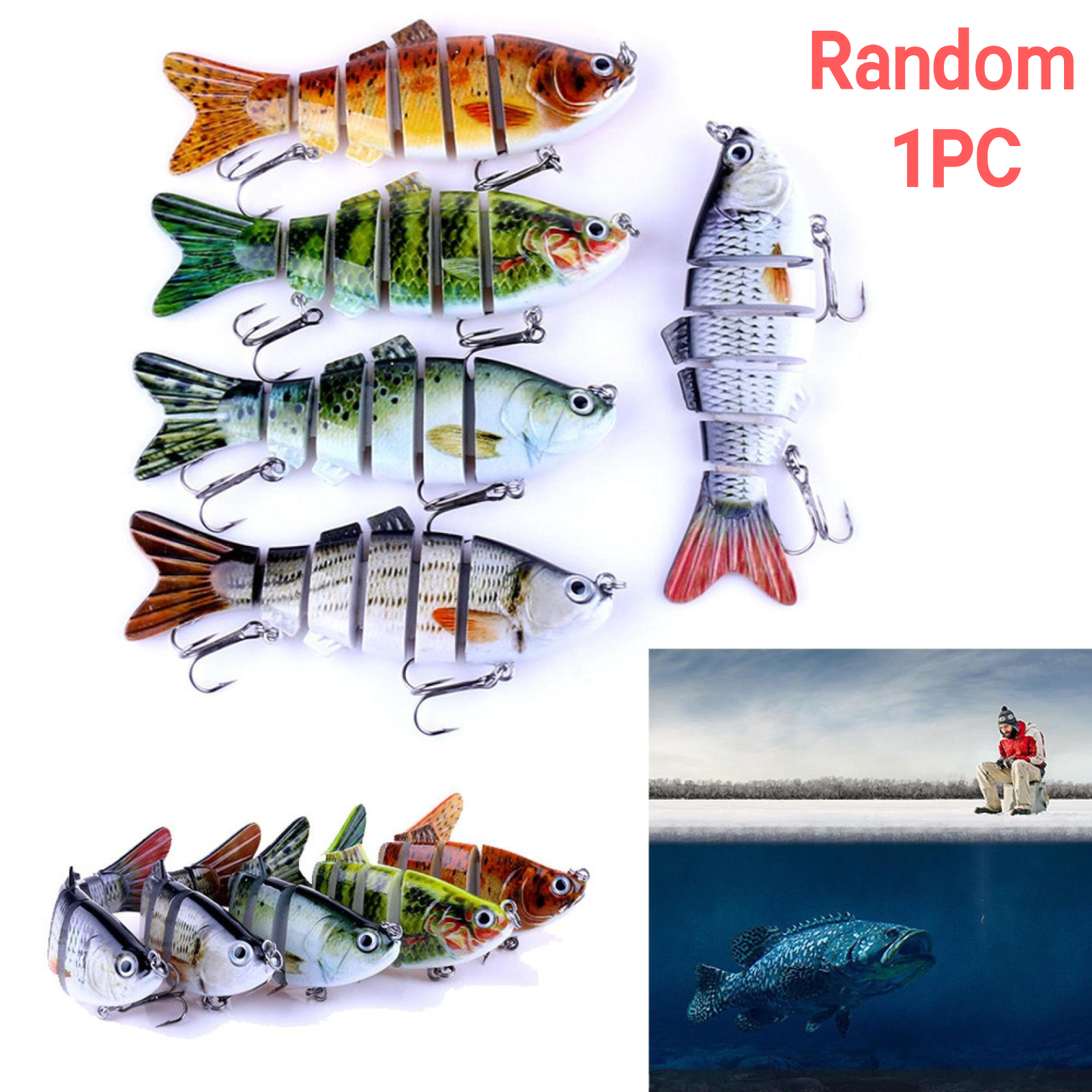 Multi Jointed Swimbaits, Fishing Lures for Bass, Topwater Trout Lures ...