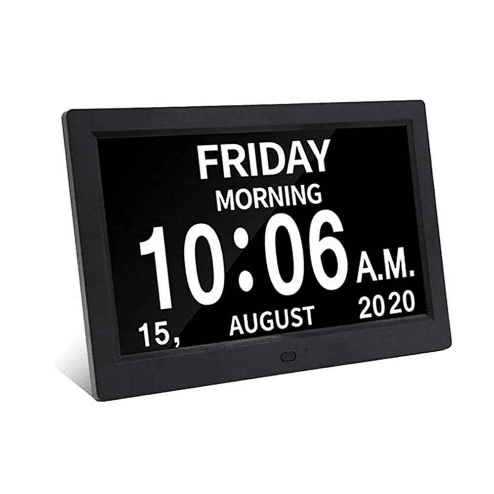 Multi-Language Calendar Clock 8Inch Digital Calendar Day Clocks Extra ...