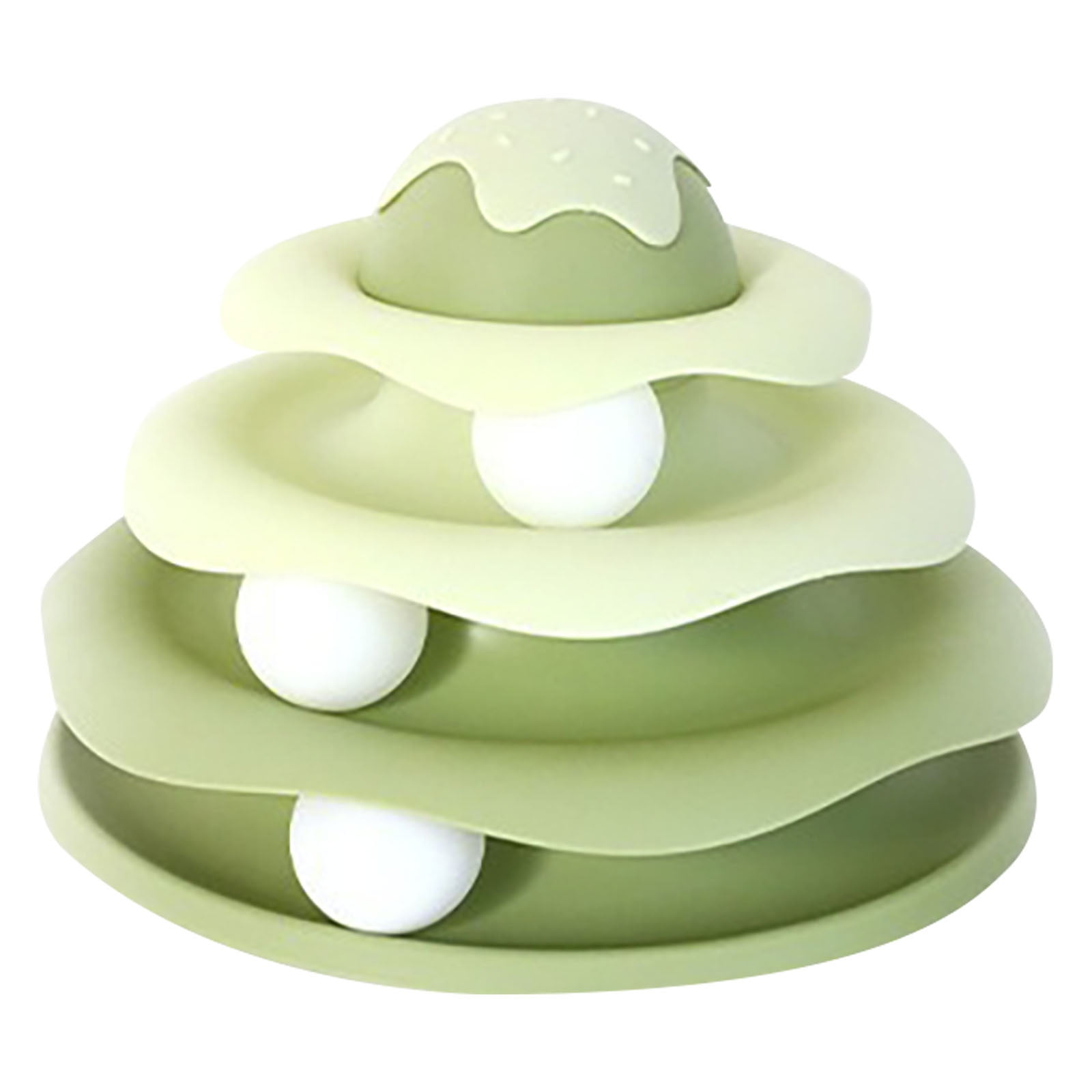 Multi-Layer Cat Ball Track Toy - Detachable Design, Ice Cream Structure ...