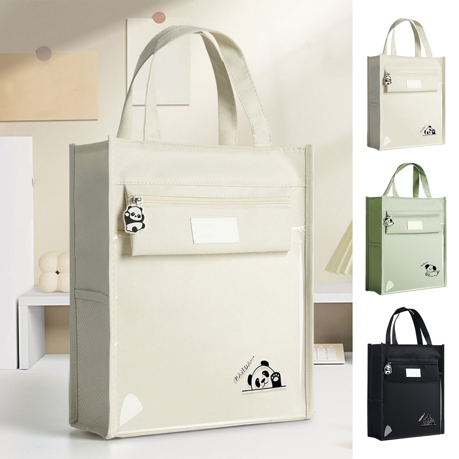 Multi-Layer Clear Tote Storage Bag with PVC Front Panel, Comfort Handle ...