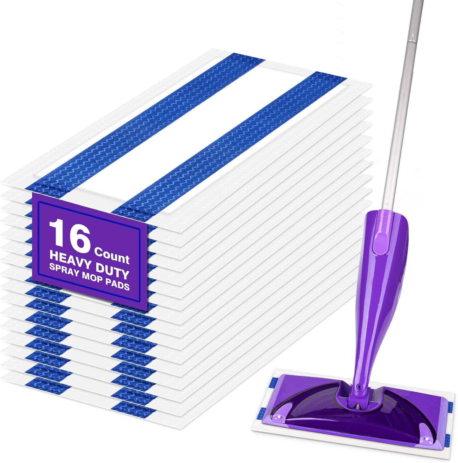 Multi-Layer Dry Floor Mop Pads Compatible with Swiffer WetJet-All ...