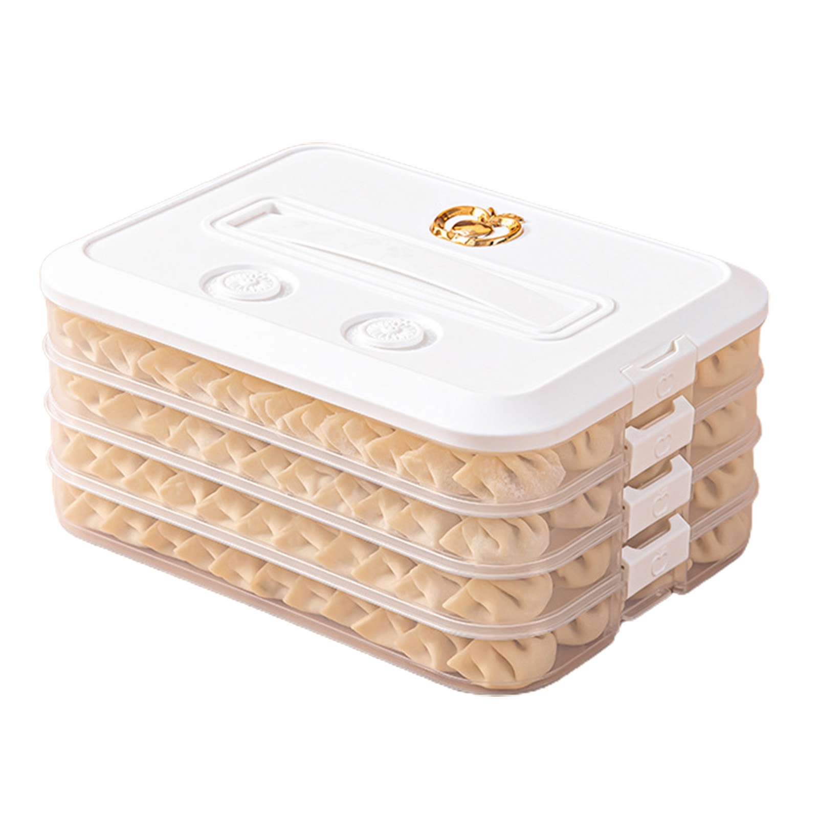 Multi-Layer Dumpling Storage Box Large Capacity, Portable Handle ...