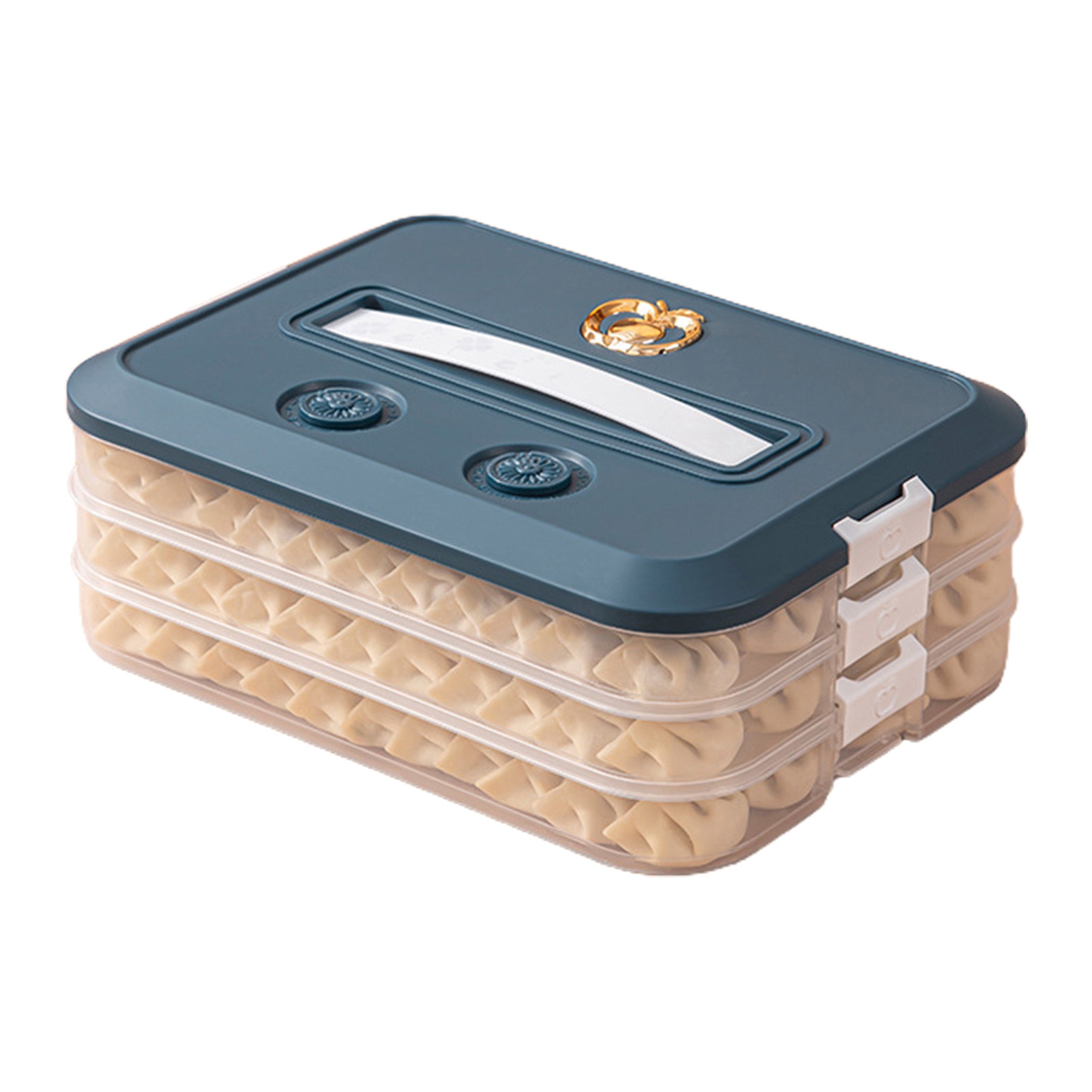 Multi-Layer Dumpling Storage Box Large Capacity, Portable Handle ...