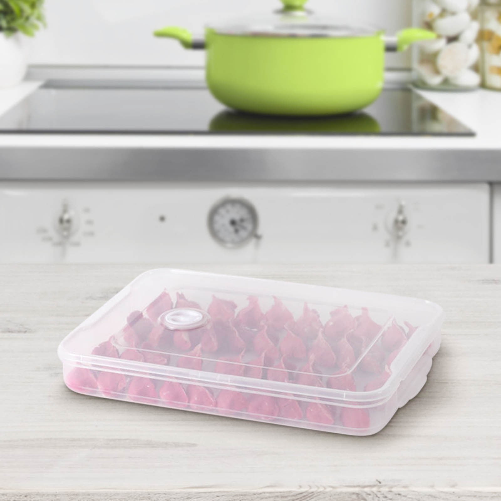 Multi-Layer Food Storage Container with Timer - Transparent Freezer ...