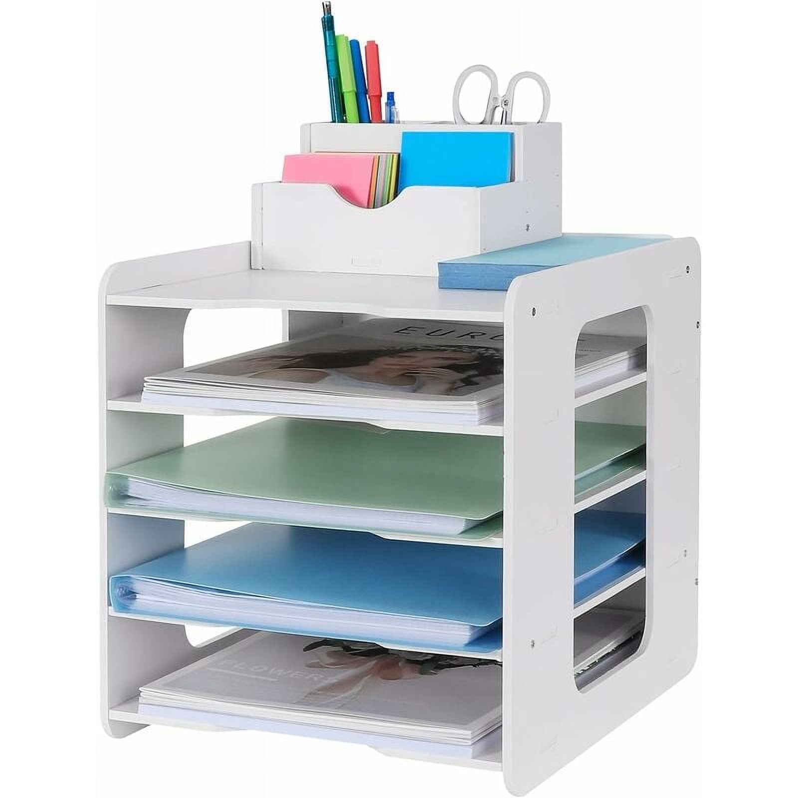 Multi-Layer Partition Desk Paper Organizer, Elegant Sturdy Document ...