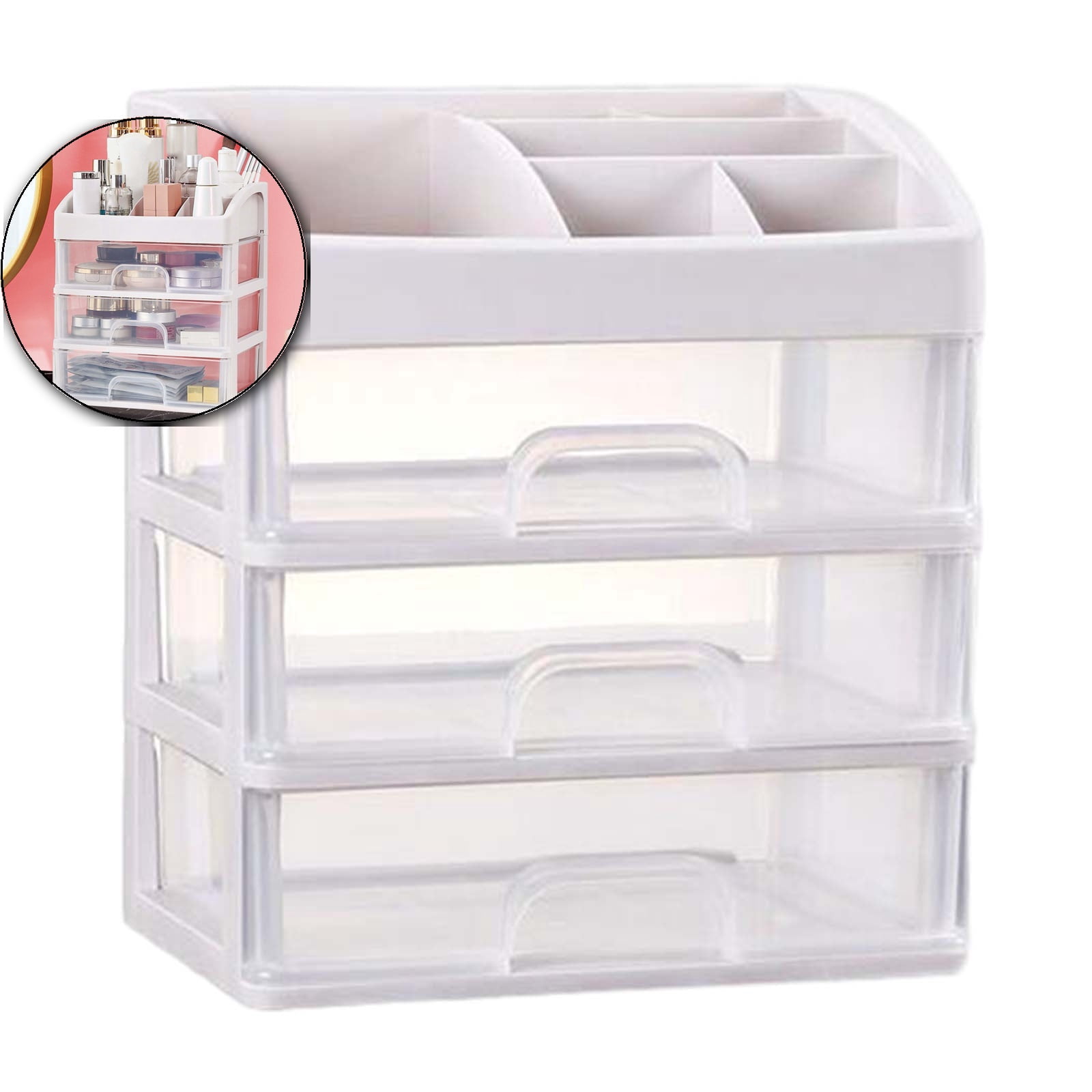 Multi-Layer Plastic Cosmetic Rack, Desktop Makeup Organizer Shelf ...