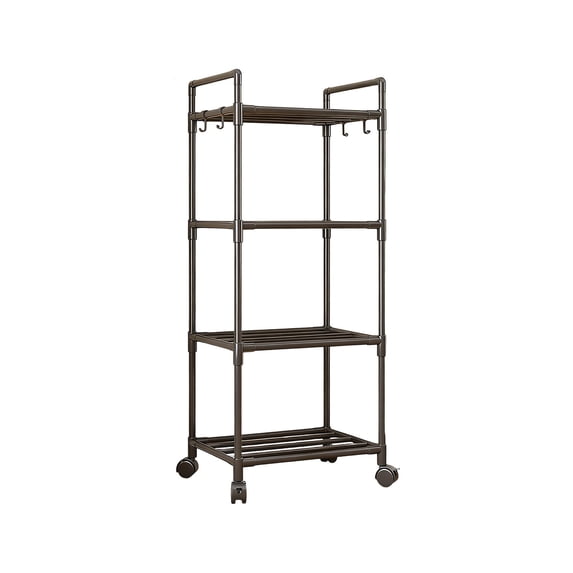 Multi-Layer Plastic Storage Rack for Bathroom Kitchen Laundry Room with ...