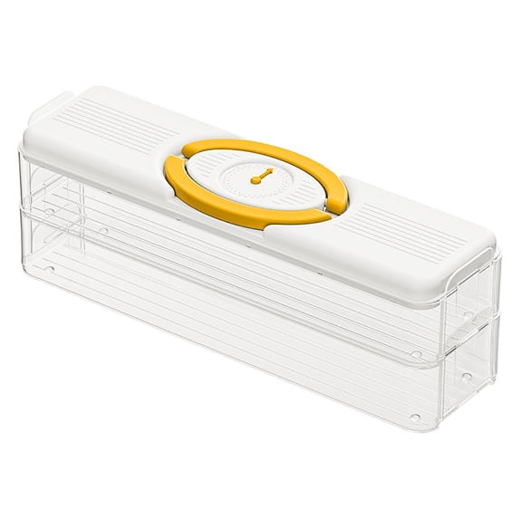 Multi-Layer Refrigerator Dumpling Storage Box with Side Door, Frosted ...