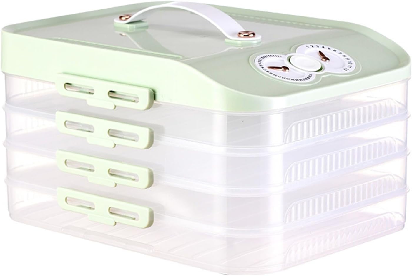 Multi Layer Refrigerator Storage Box with Timer for Precise Food ...