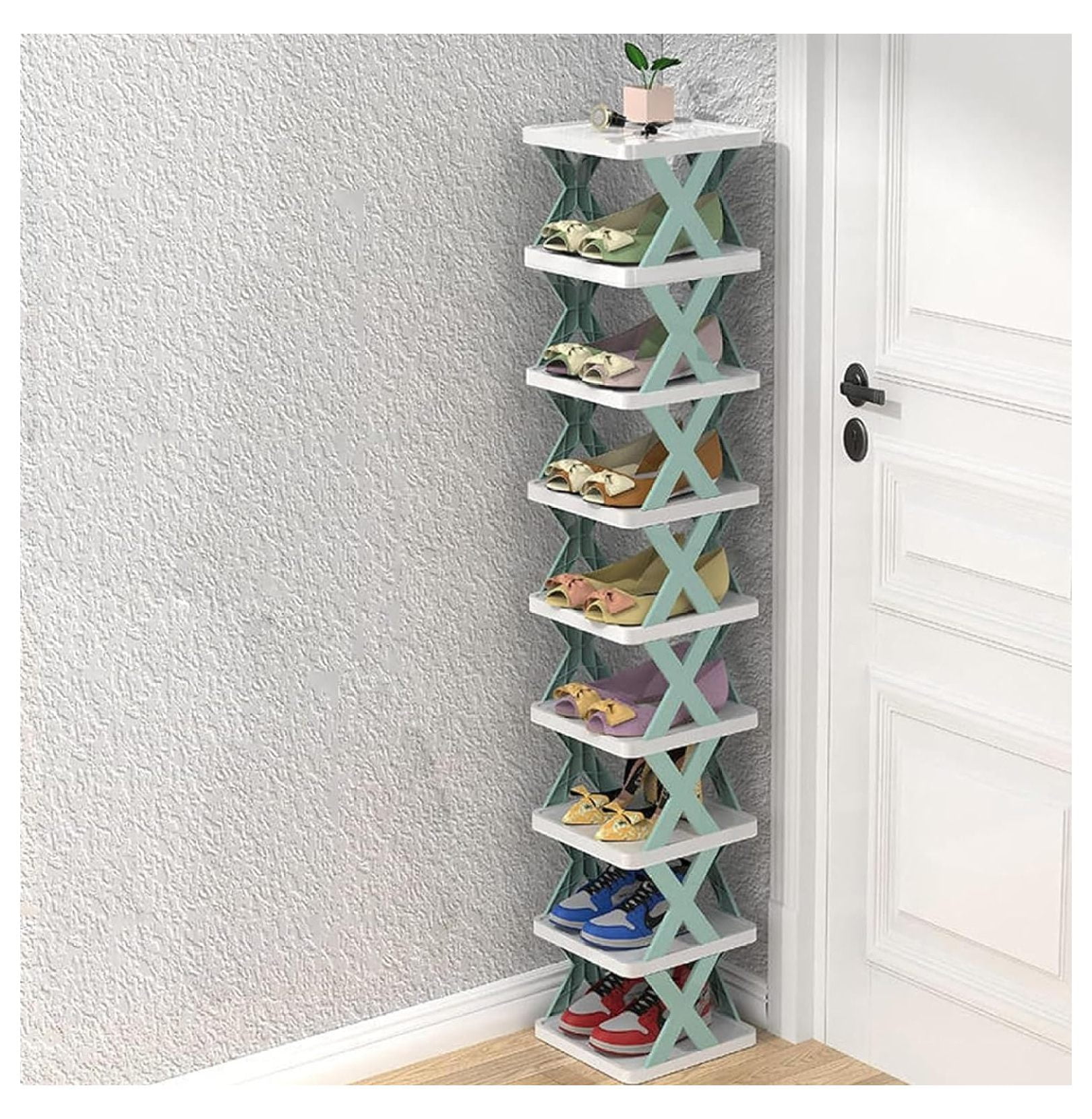 Multi-Layer Shoe Rack Storage Organizer, Expandable Shoe Rack, Vertical ...