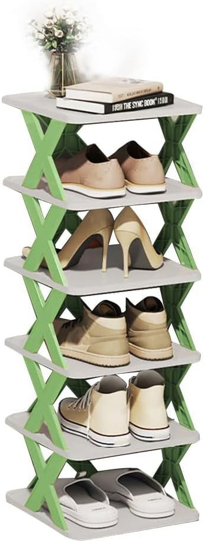 Multi-Layer Shoe Rack Storage Organizer, Narrow Shoe Rack Small ...