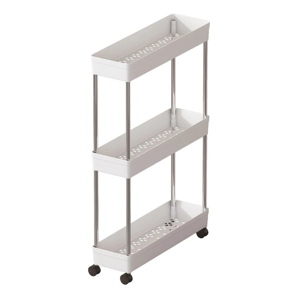 Multi-Layer Trolley Rack with Wheels Movable Storage Organizer Space ...