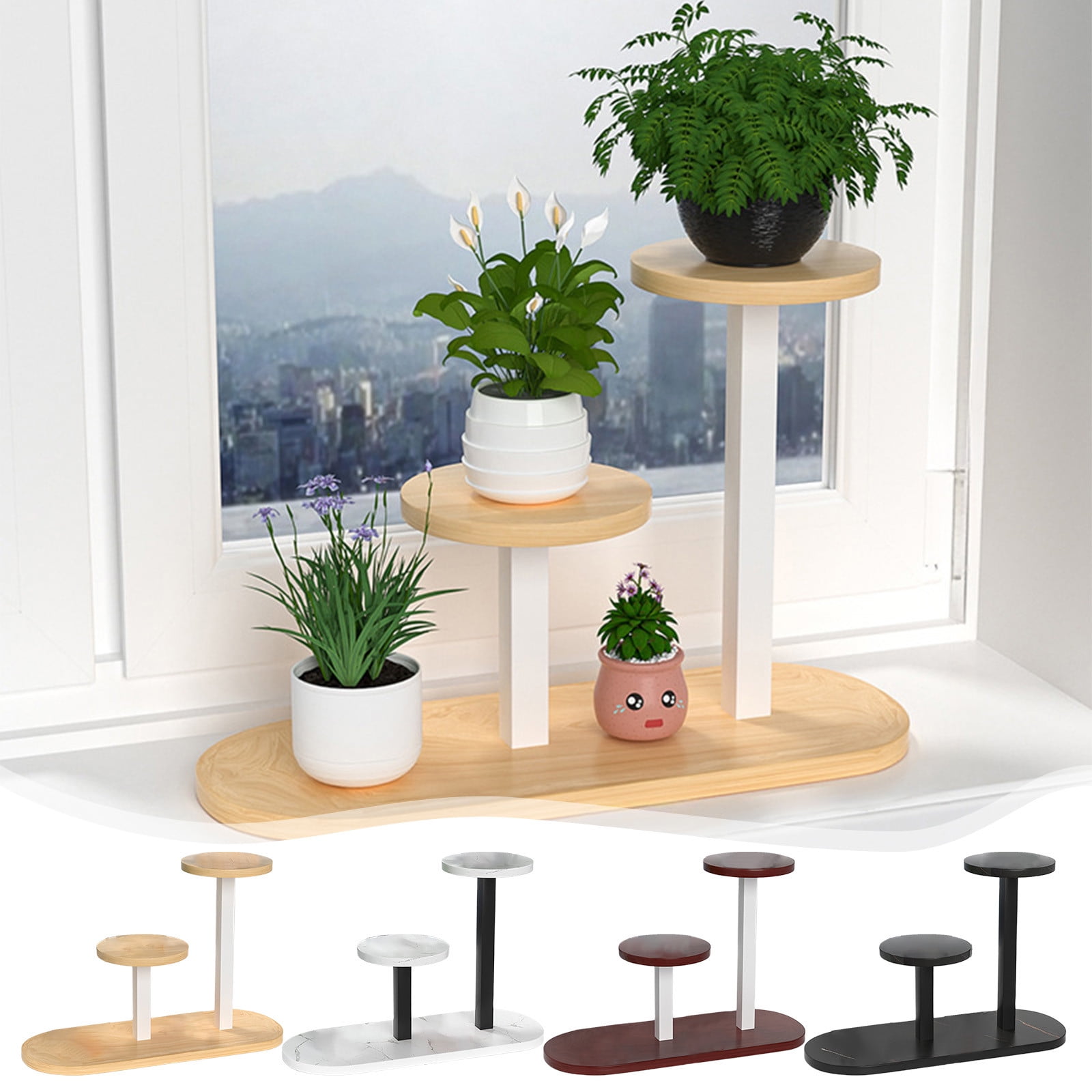 Multi Layer Wooden Plant Stand | Indoor Flower Pot Display Rack | 2 ...